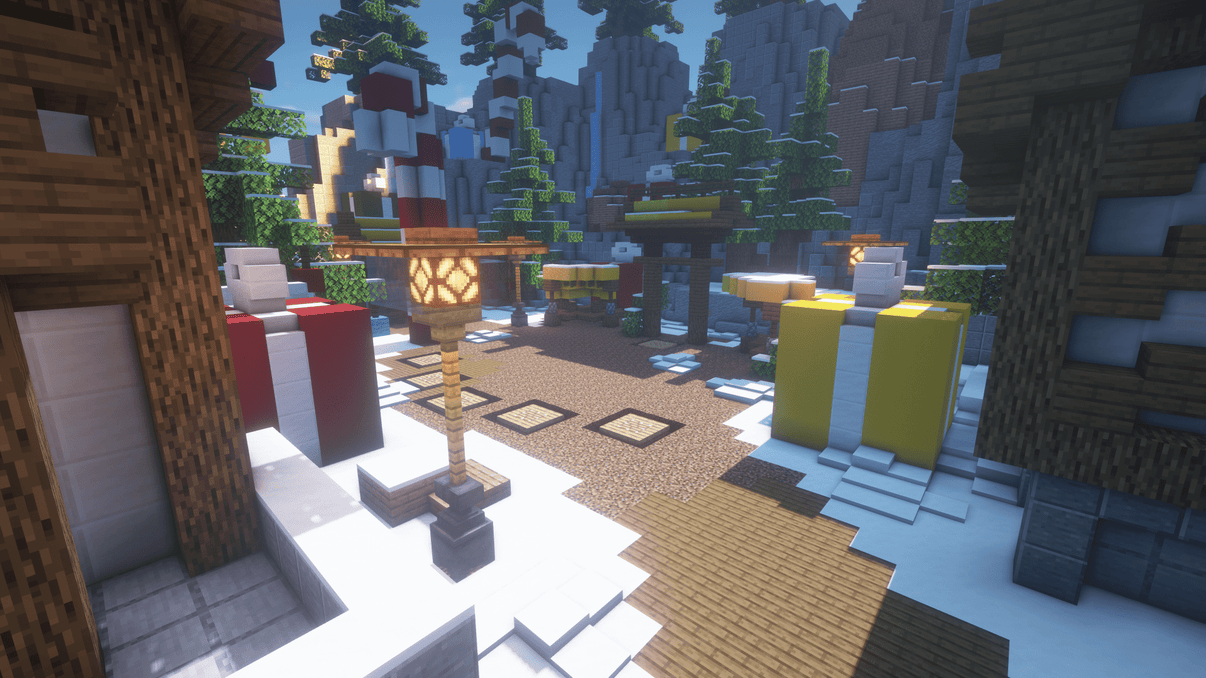 Yellow Village Lobby - Seasonal Minecraft Map – Keystone Builds