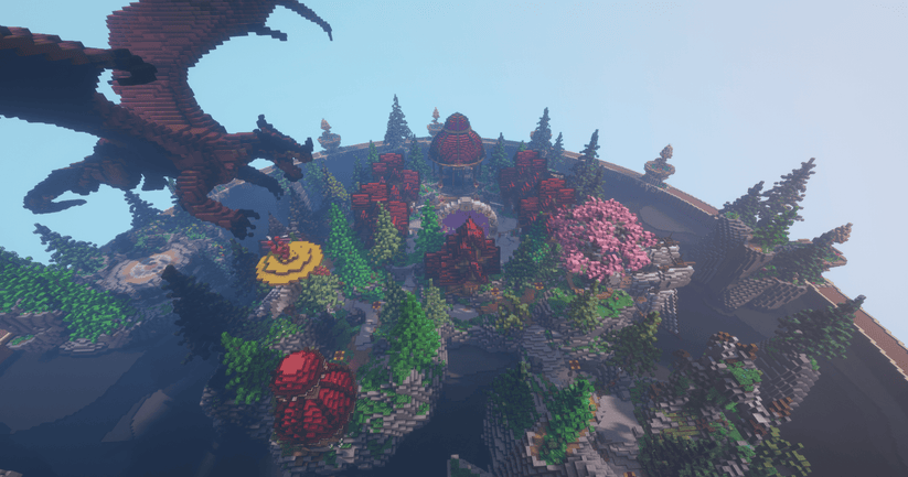 Dragon Town Lobby - High Fantasy Minecraft Map – Keystone Builds