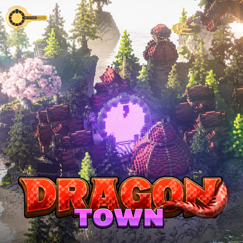 Dragon Town Lobby - High Fantasy Minecraft Map – Keystone Builds