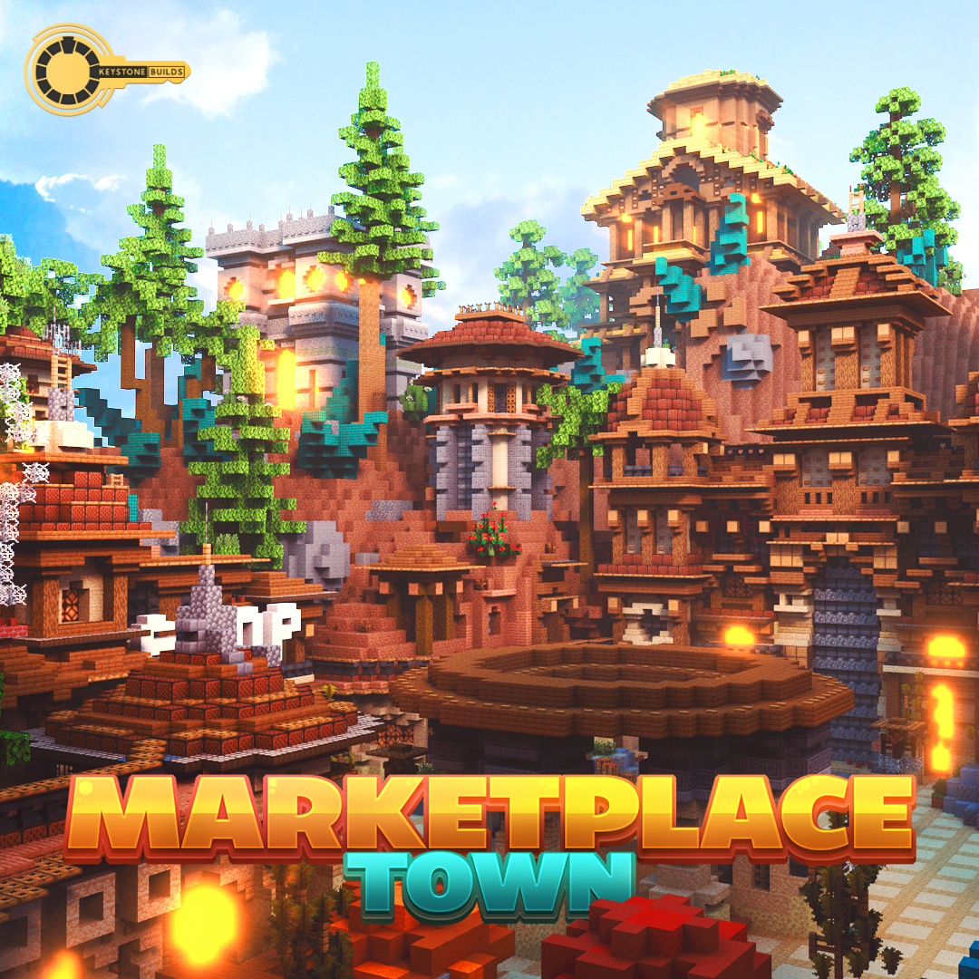 Marketplace Town - Medieval Minecraft Village Map – Keystone Builds