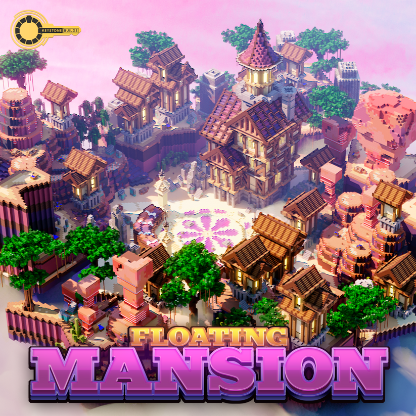 Floating Mansion Hub - Medieval Minecraft Village Map – Keystone Builds